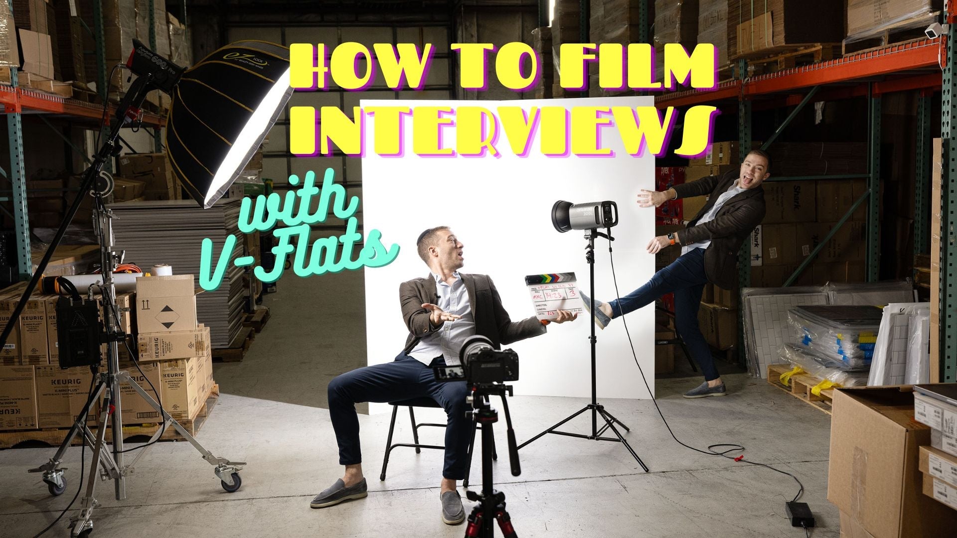 How to Film an Interview Using V-Flats | 2 Great Looks