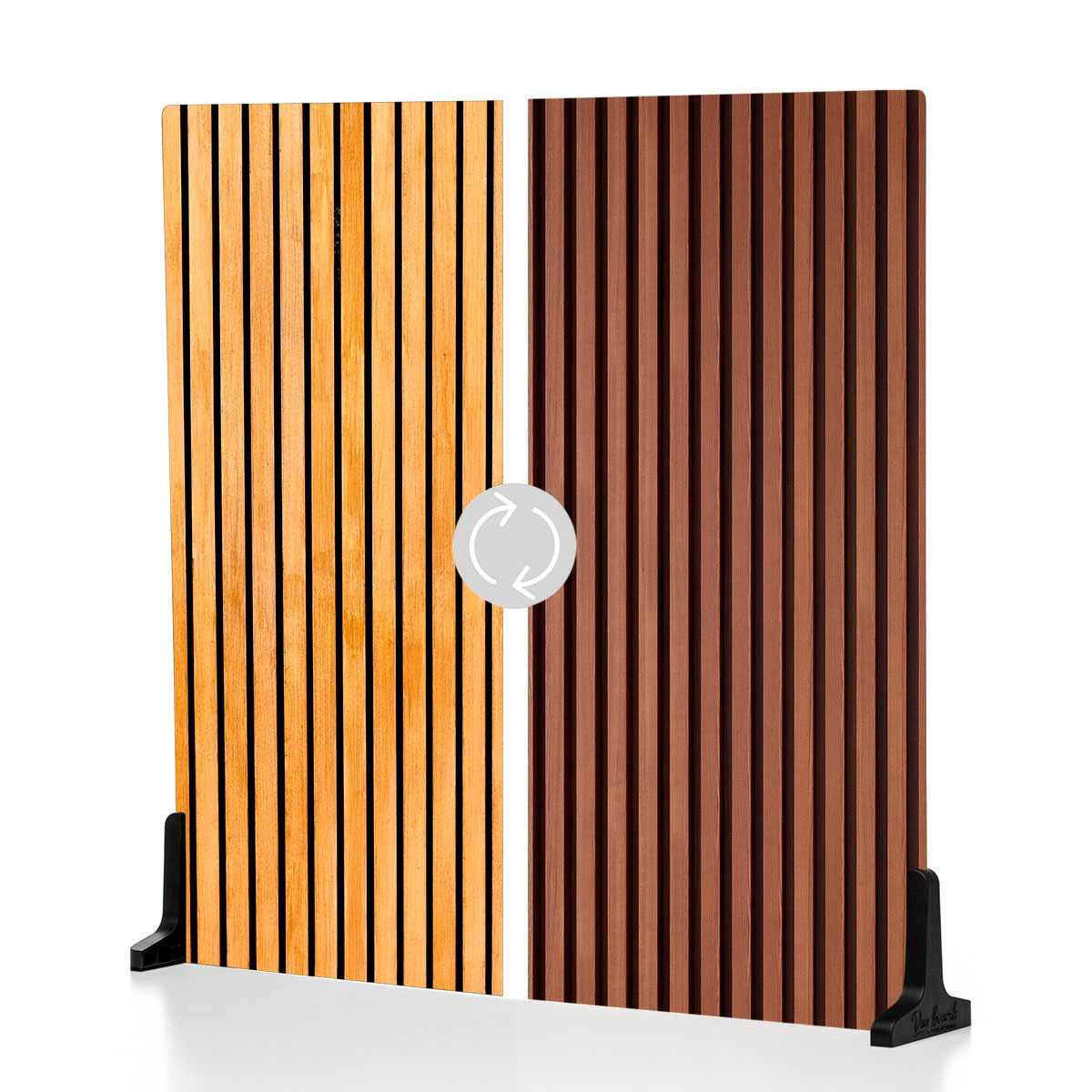 Wood Slats Light/Wood Slats Dark- 24 x 24 Inch