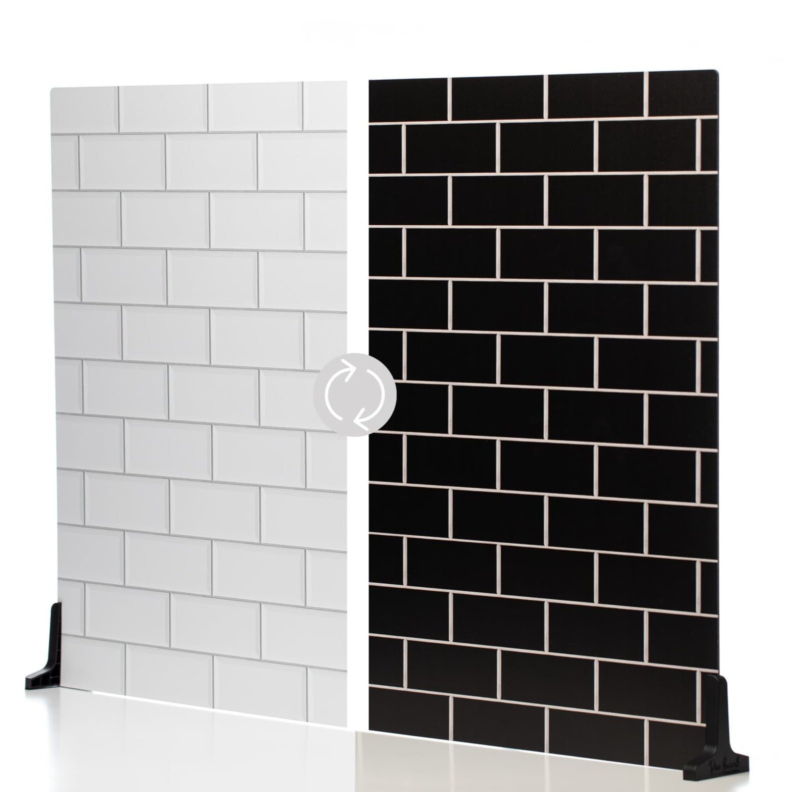 White Subway /Ebony Subway Tile -XL- Photo Backdrop 30"x40"